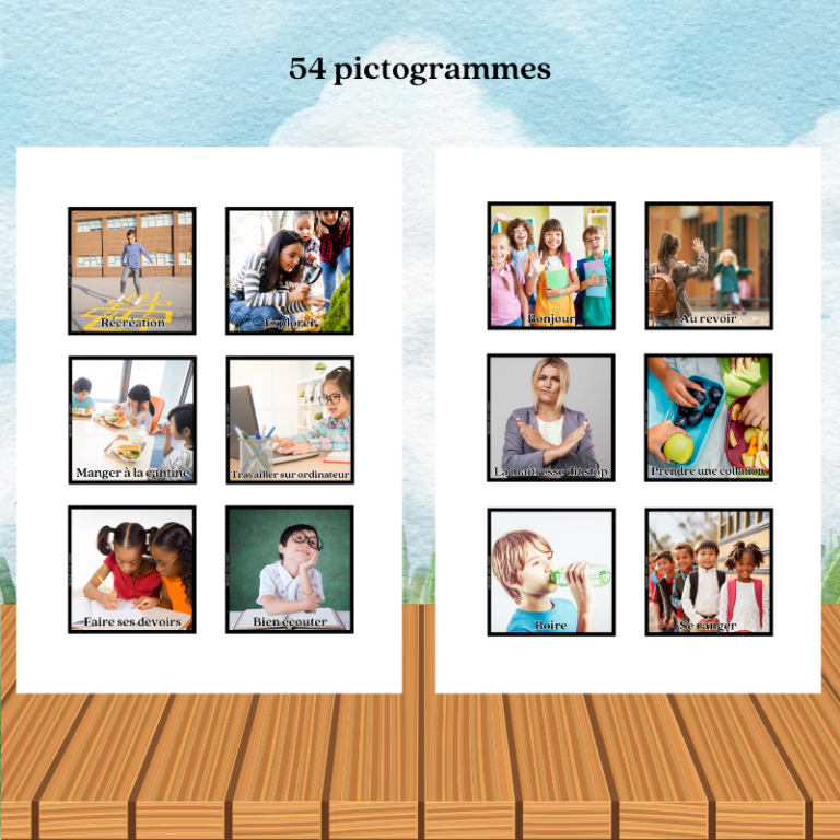 Pictogrammes : je communique à l'école - Éveil des petits